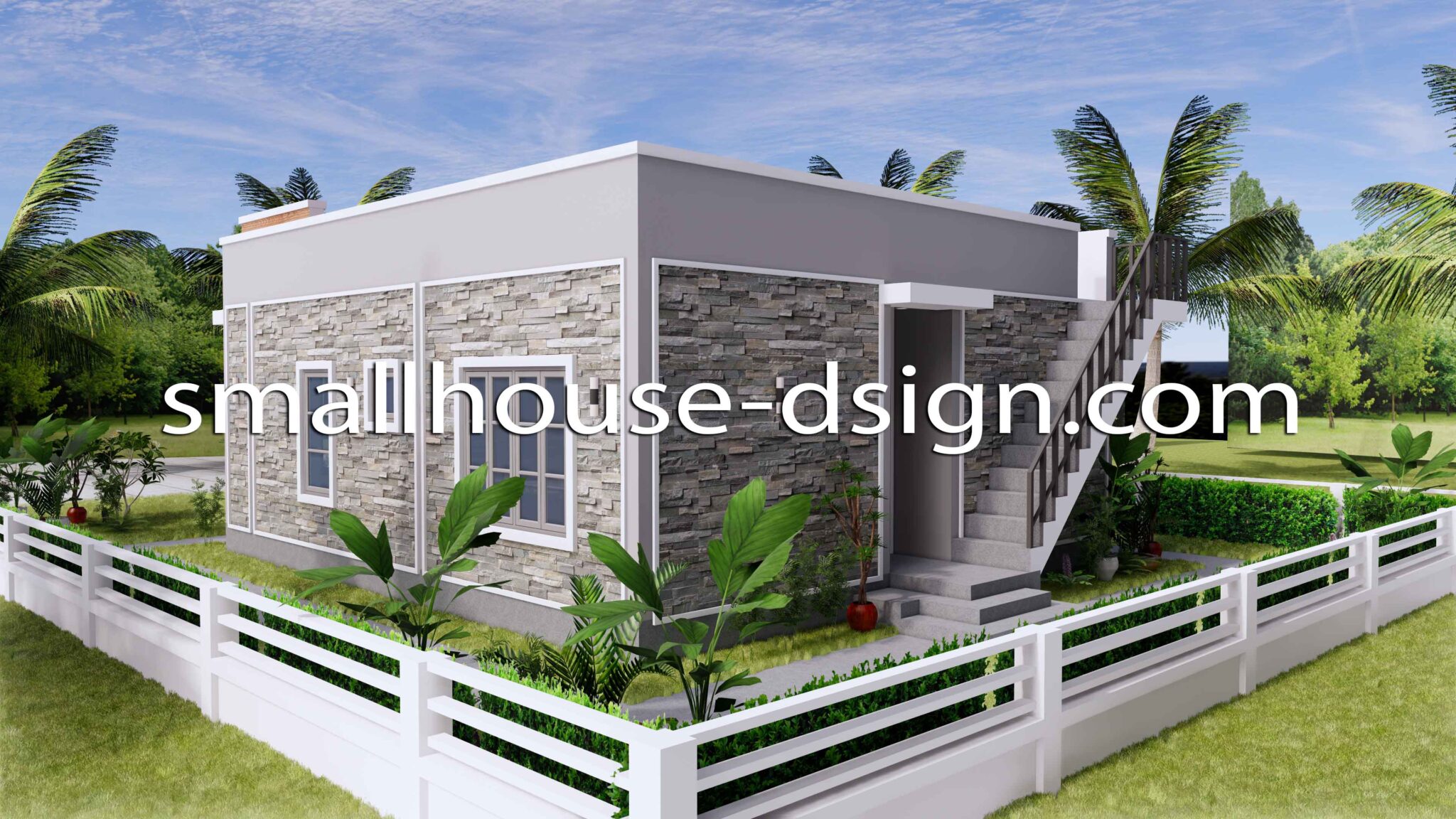 Small House Design 8x9 with 2 Bedrooms - Small House Design Plan