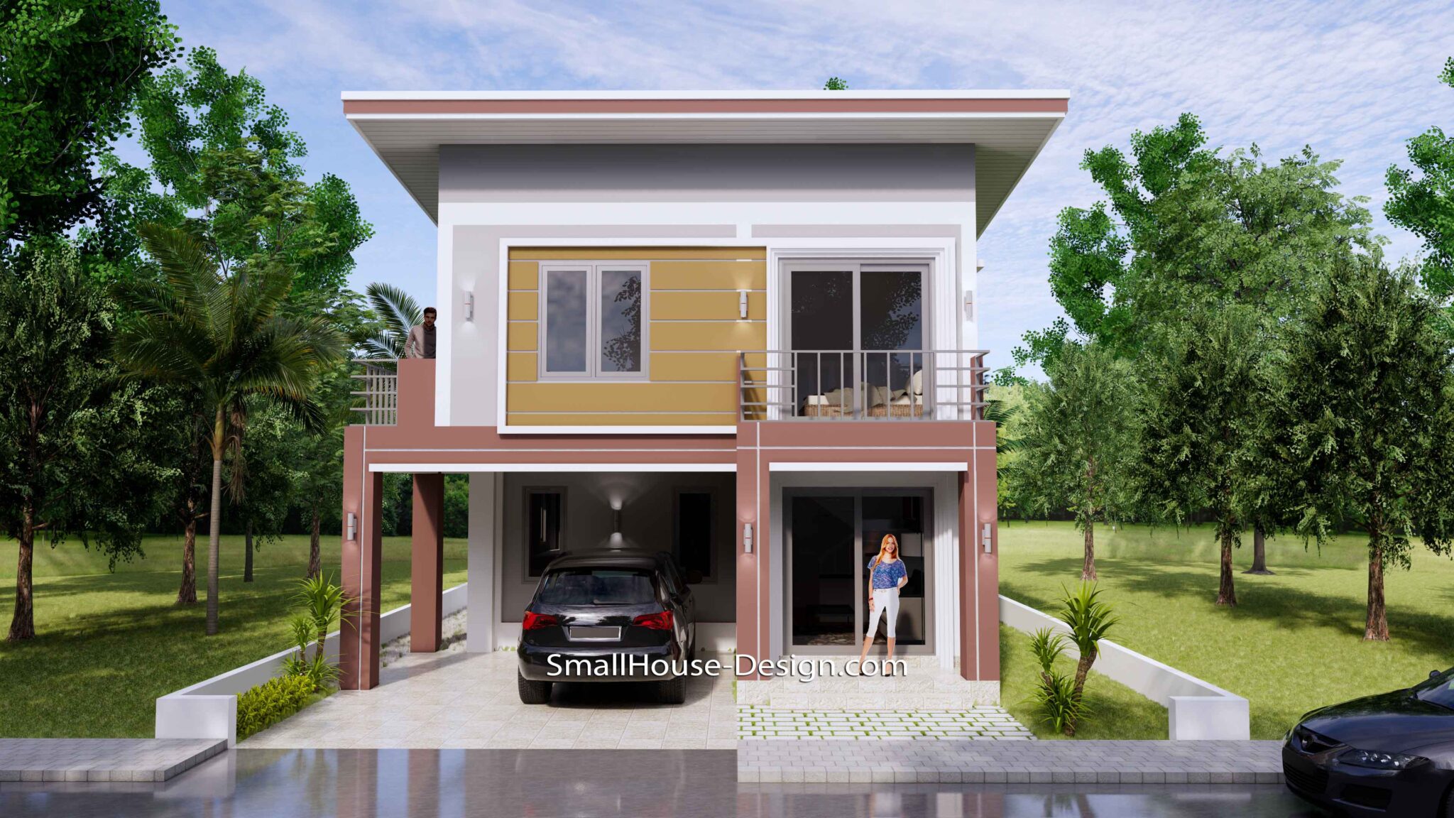 8x10 Small House Design 4 Bedrooms Shed Roof - Small House Design Plan