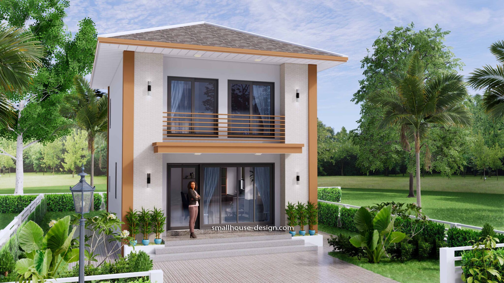 Small House Design 6x7.5 Meters 45 sqm 2 Beds - Small House Design Plan