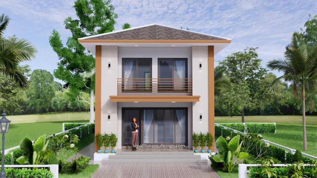 Small House Design 6x7.5 Meters 45 sqm 2 Beds - Small House Design Plan