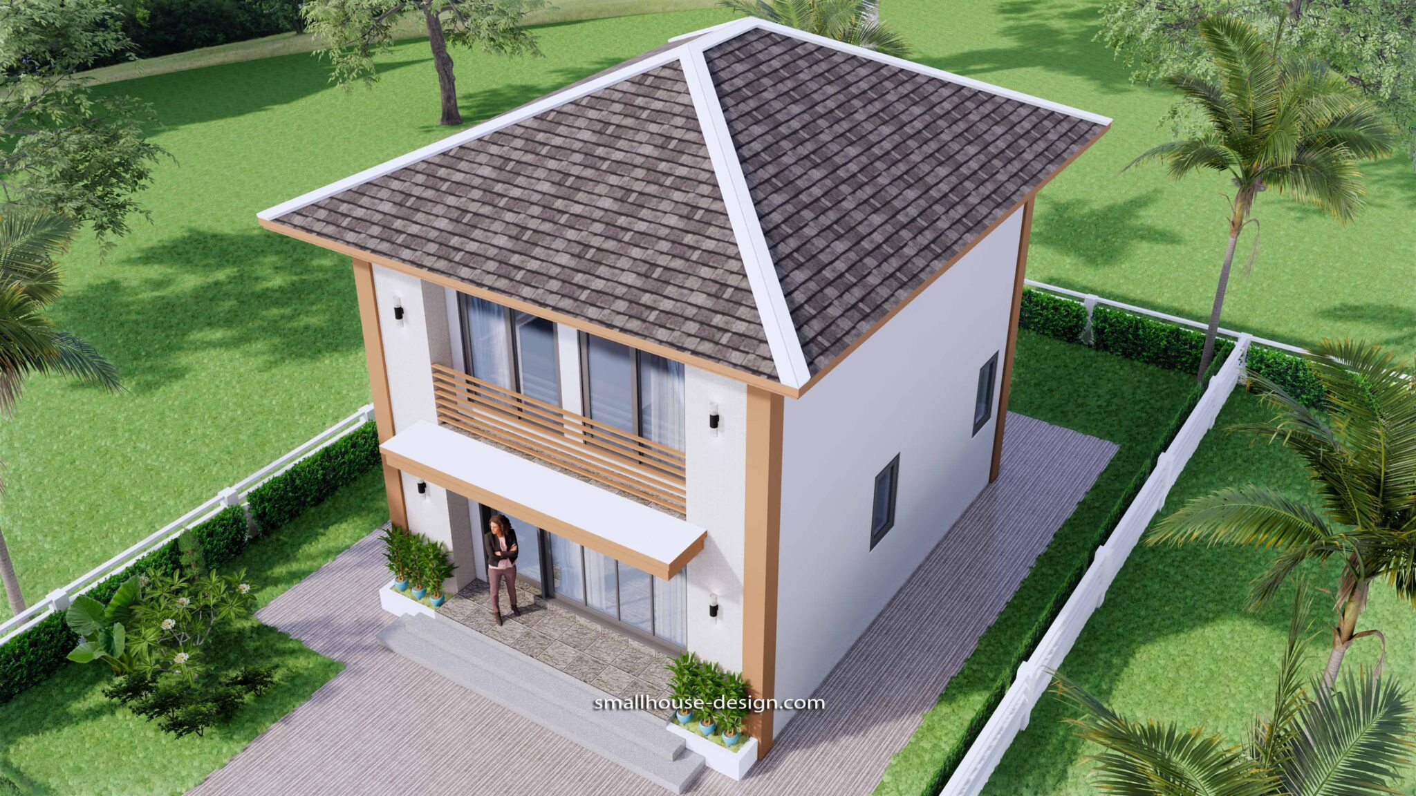 Small House Design 6x7.5 Meters 45 sqm 2 Beds - Small House Design Plan