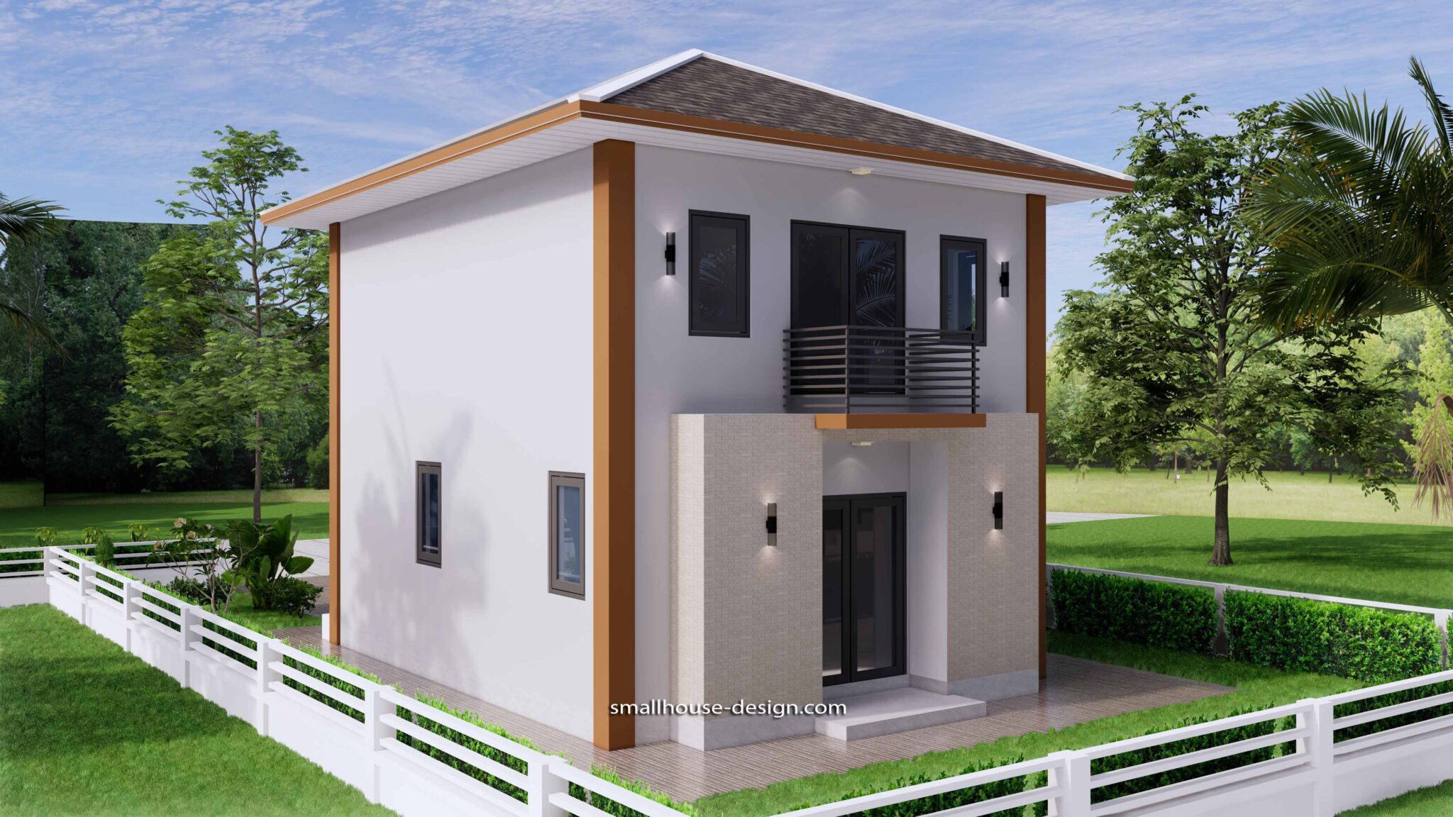 Small House Design 6x7.5 Meters 45 sqm 2 Beds - Small House Design Plan