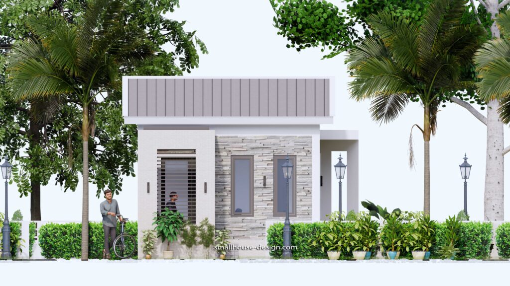 15x40 Small House Plans 2 Beds Gable Roof Full Plans - Small House ...