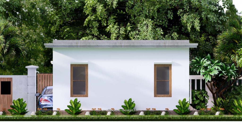 Small House Design 6x8 with 2 Beds 48 sqm 3d - Small House Design Plan