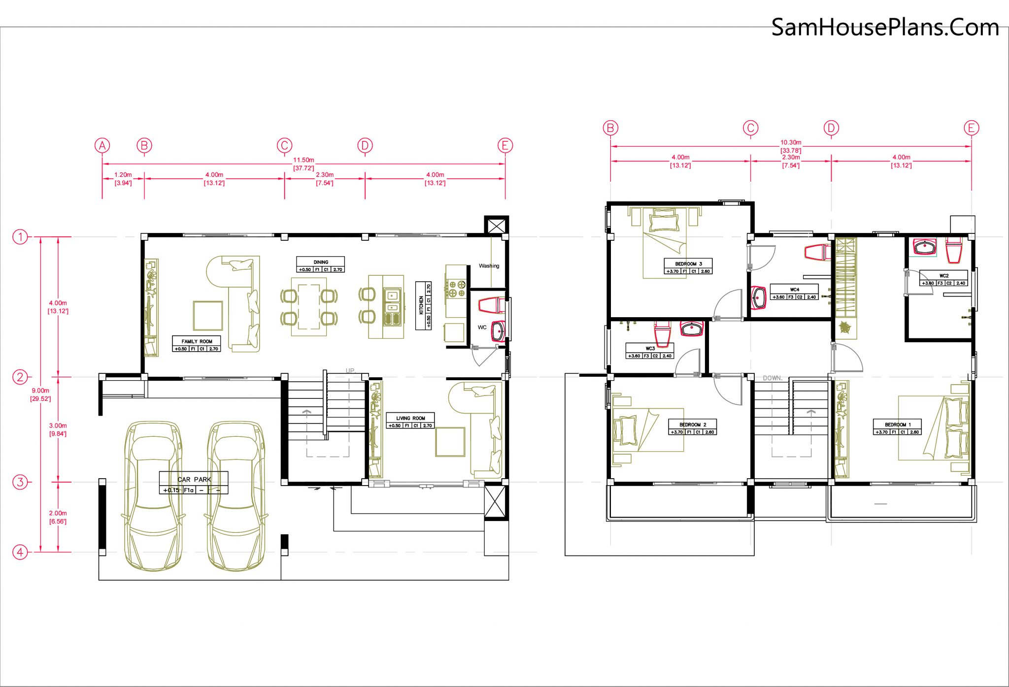 Small House Plan 11.5x9 M 38x29 Feet 3 Beds Full PDF Plan - Small House ...