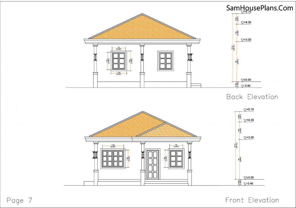 Small Home Plan 7x10 Meter 23x33 Feet Full Plan - Small House Design Plan