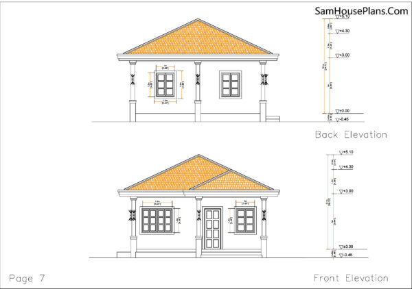 Small Home Plan 7x10 Meter 23x33 Feet Full Plan - Small House Design Plan