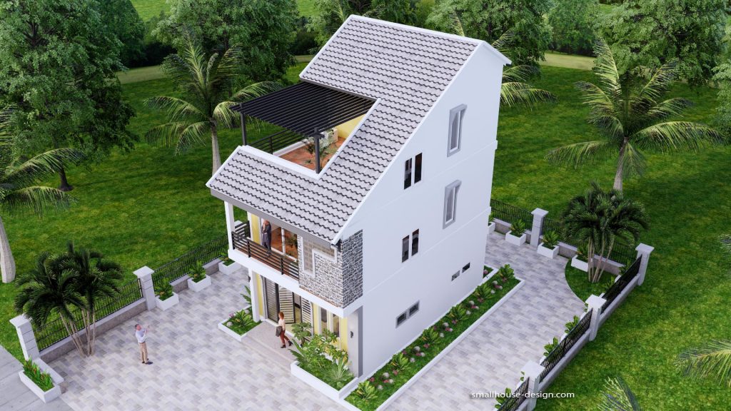 18x26 Small House Plan 3 Beds 3 Story Levels - Small House Design Plan
