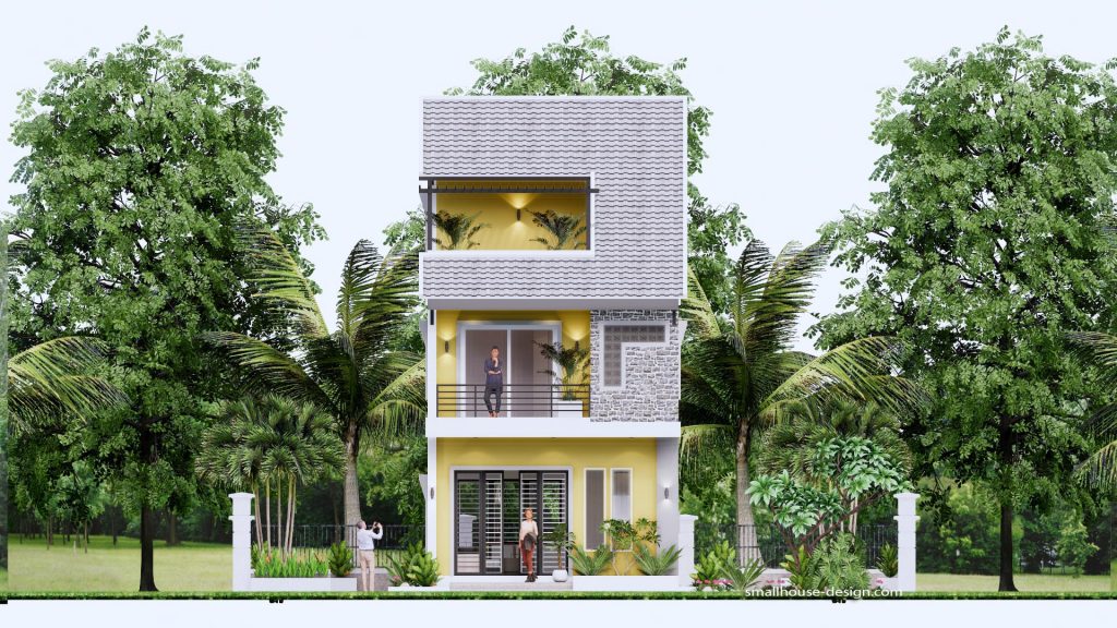 18x26 Small House Plan 3 Beds 3 Story Levels - Small House Design Plan