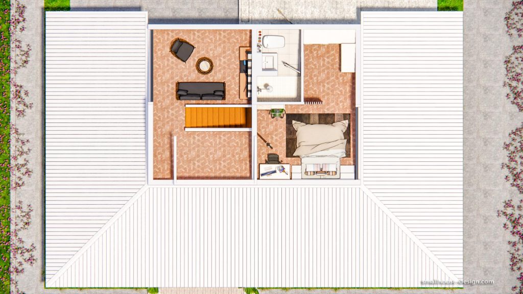 46x30 Small House Plan 14x9 Meter 3 Beds - Small House Design Plan