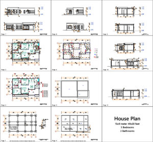 Small House Design 15x9 M 49x30 Feet 3 Beds Small House Design Plan