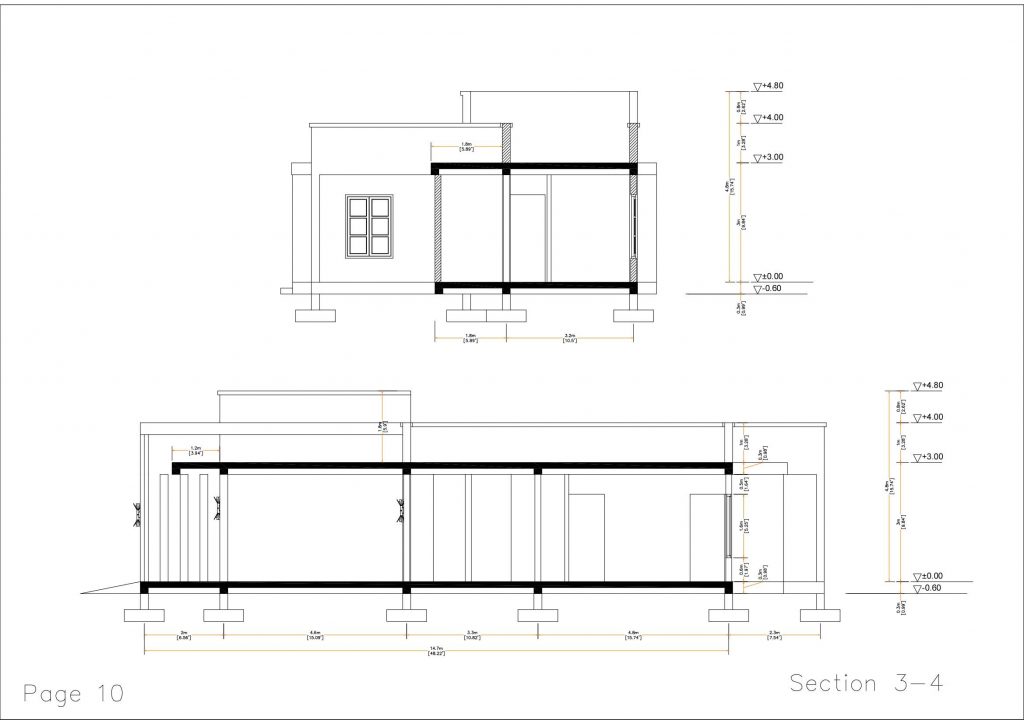 Small House Plans 27x56 Feet 8x17 Meter 3 Beds - Small House Design Plan