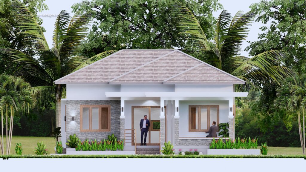 30x30 Custom House Plan 9x9 Meter 3 Beds 2 Baths Hip Roof - Small House Design Plan