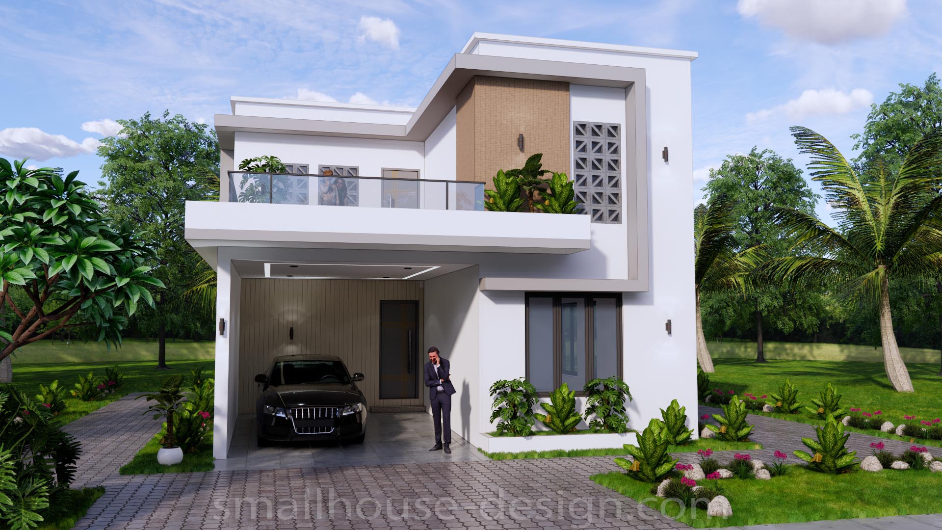 26x33 House Design Plans 8x10 Meter 3 Beds 3 Baths - Small House Design ...